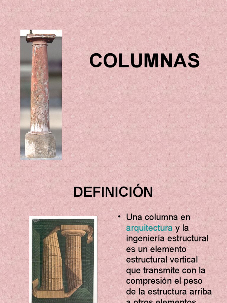 Definición y Tipos de Columnas | PDF | Columna | Hormigón