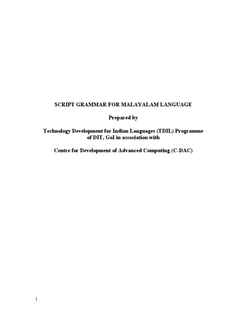282860malayalam Script Grammar PDF | PDF | Alphabet | Symbols