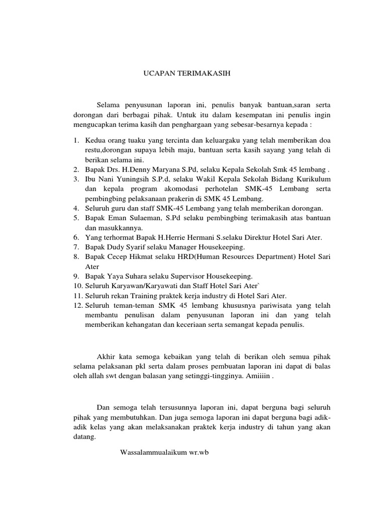 Ucapan Terimakasih | PDF