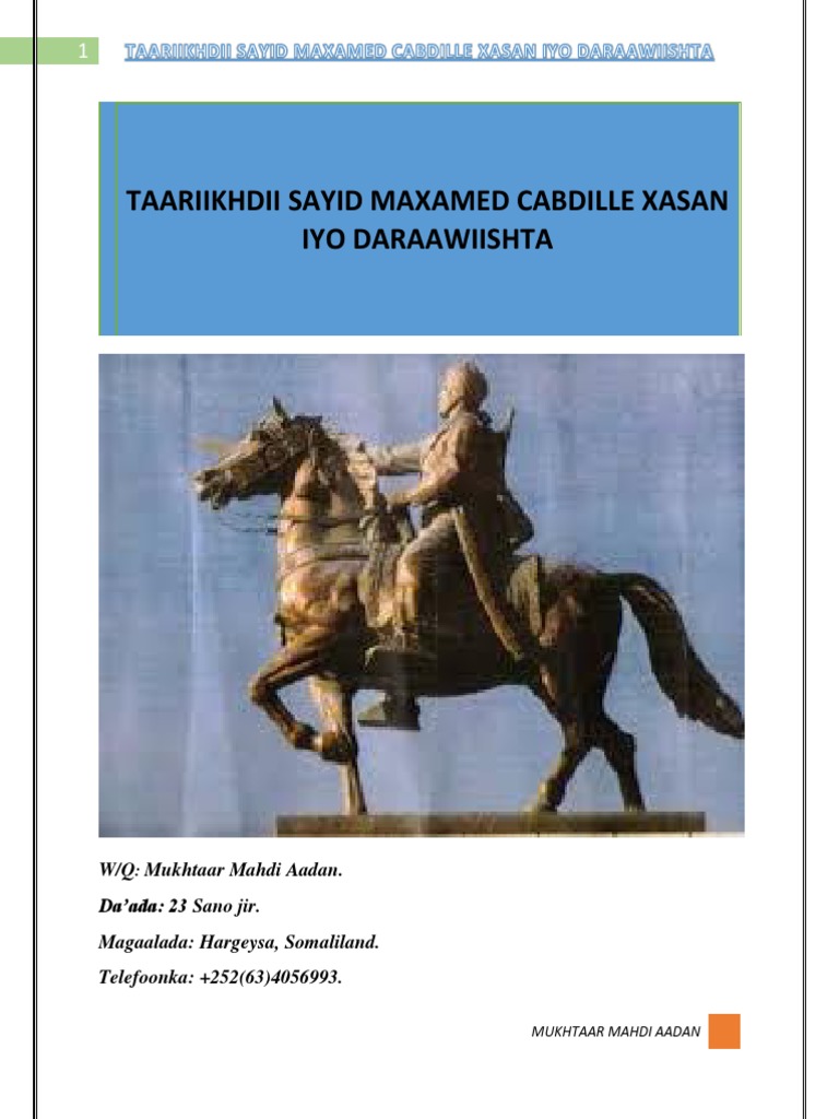 Taariikhdii Sayid Maxamed Cabdille Xasan & Daraawiishta