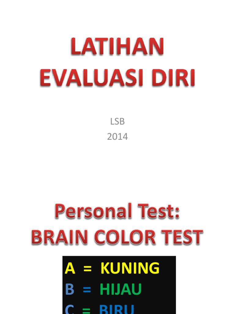 # 3 Brain Color Test | PDF