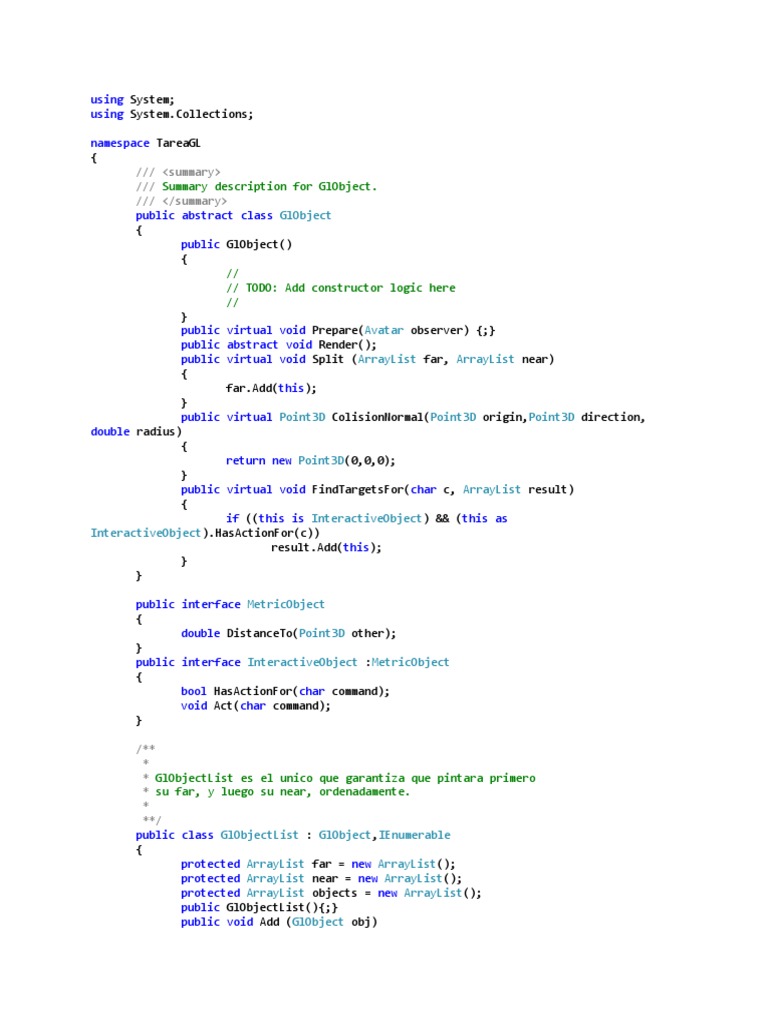 Summary Description For Globject | PDF | Programming Paradigms | Computing