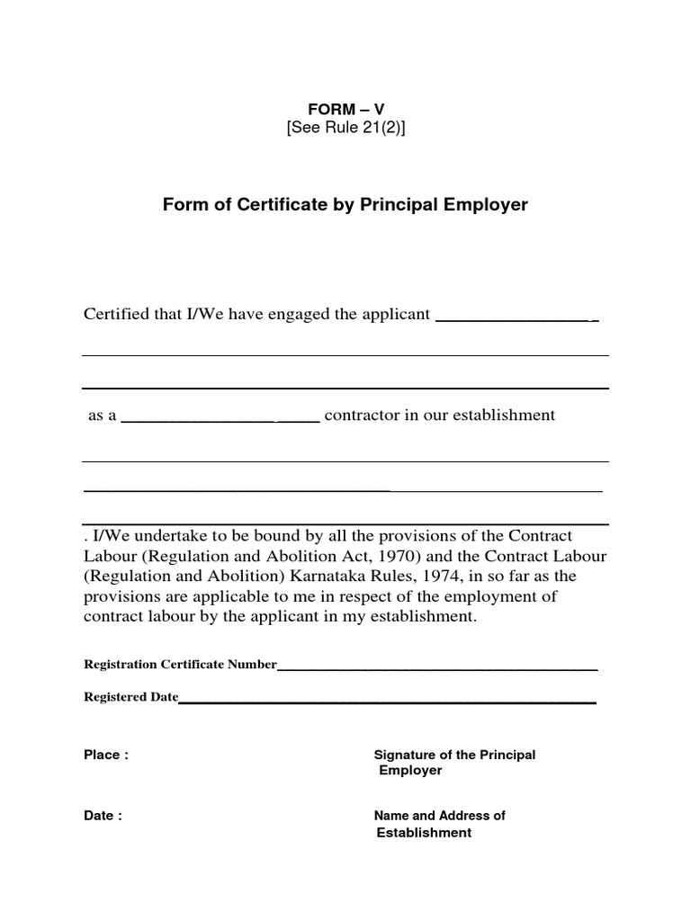 FORM V Labour | PDF | Law
