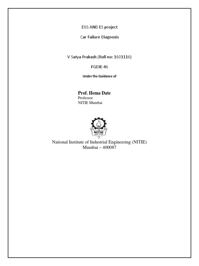 ES and DSS For Car Failure Diagnosis | PDF | Internal Combustion Engine ...