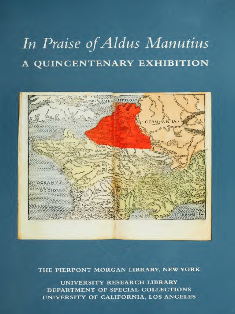 Aldus Manutius inpraiseofaldusm00flet.pdf | Printing | Publishing