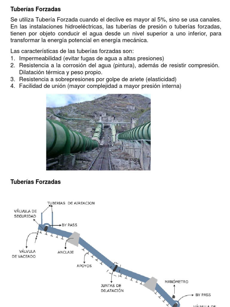 Tuberia Forzada | Turbina | Tubería (transporte de fluidos)