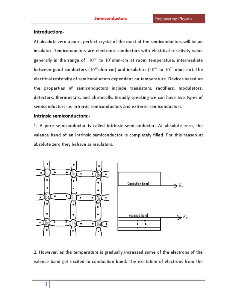 Unit 2 Semiconductors | PDF | Semiconductors | Doping (Semiconductor)