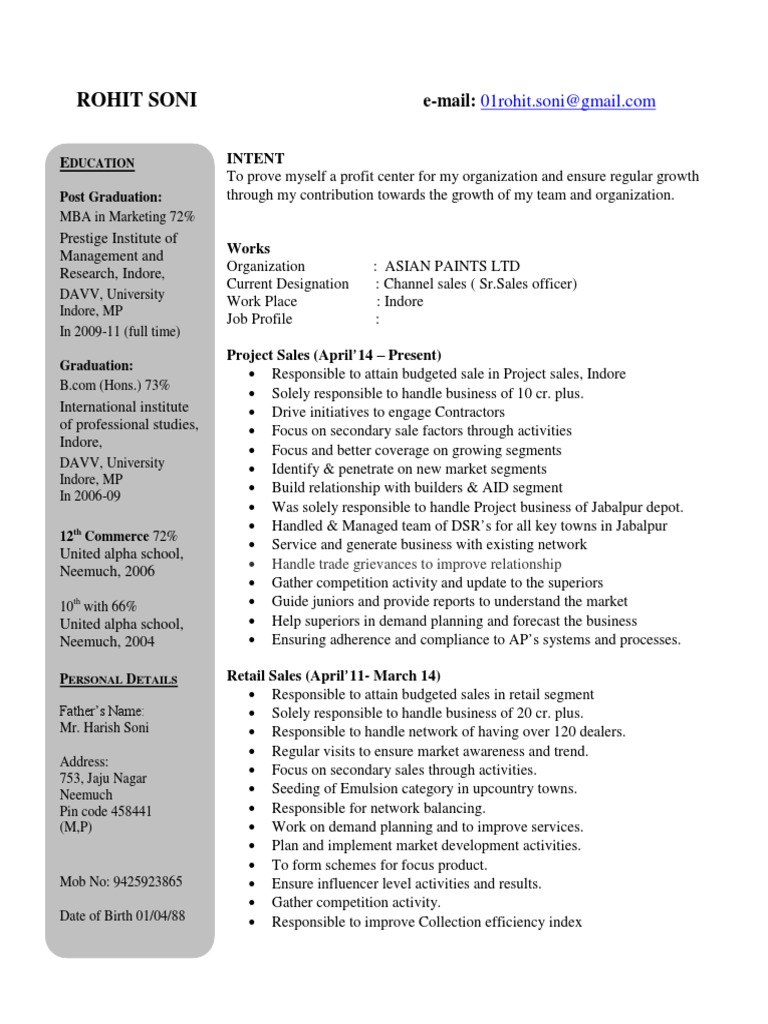 Rohit Resume'17 | PDF | Business | Economies