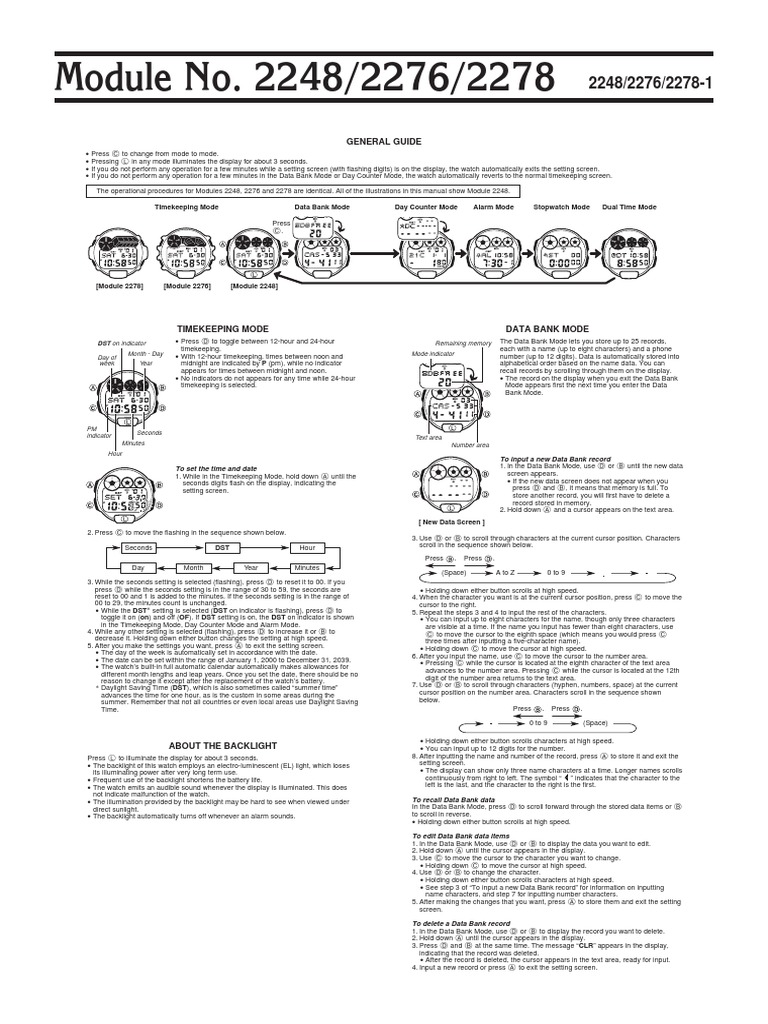 G Schock G-2210 Manual | Download Free PDF | Daylight Saving Time ...