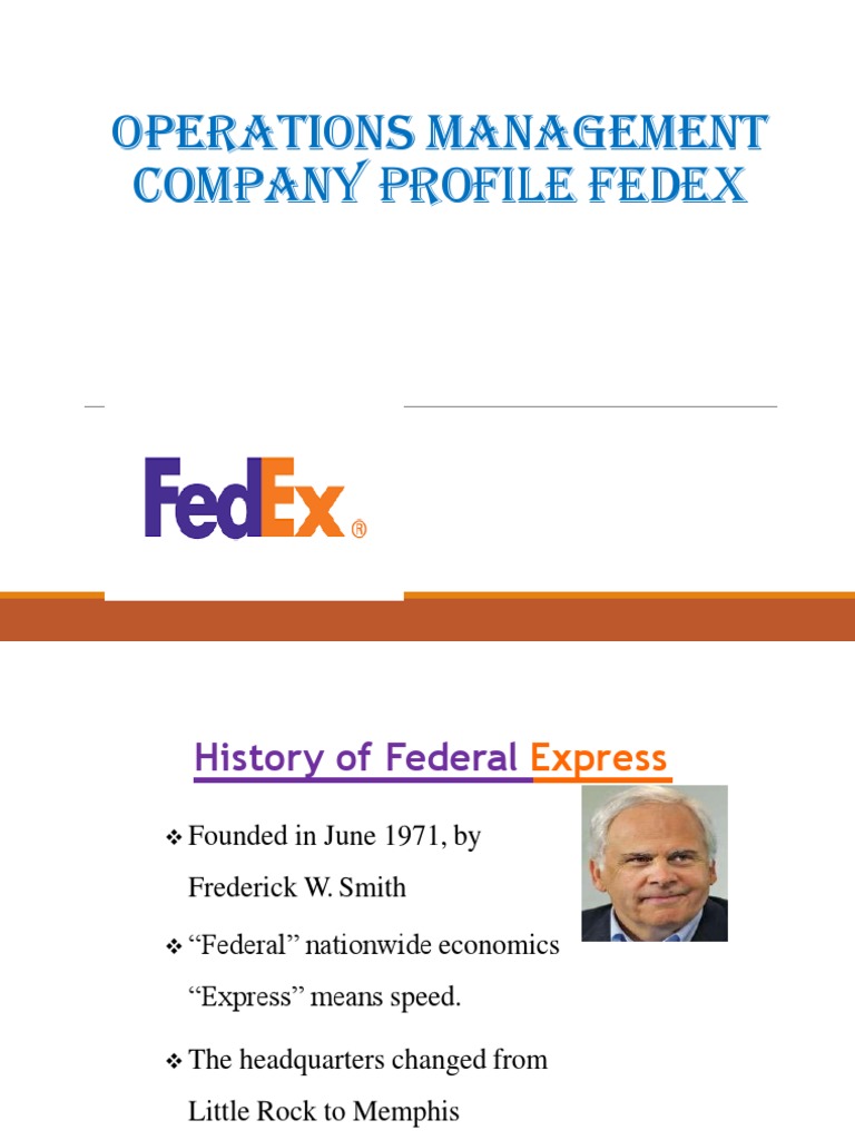 Operations Management Company Profile Fedex | PDF | Business