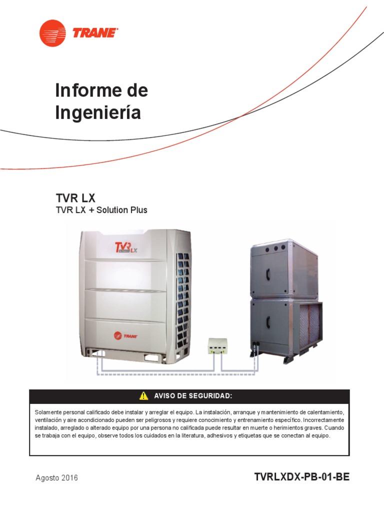 TVR LX + Solution Plus - Manual de Ingeniería (Español) | PDF | Clorofluorocarbono | Gases