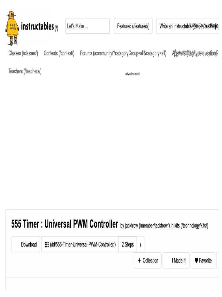 555 Timer - Universal PWM Controller | PDF