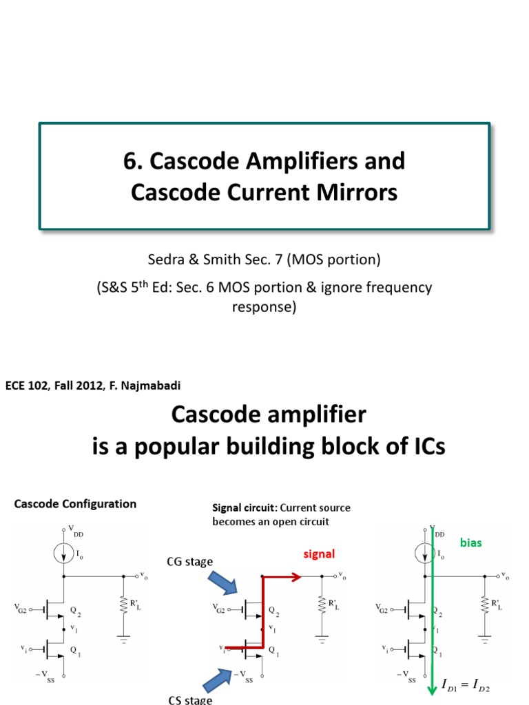 Cascode Amplifier PDF | PDF | Amplifier | Mosfet