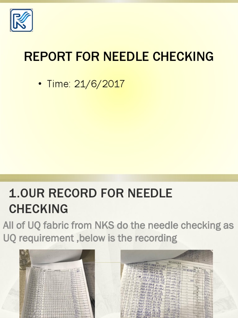 About Needle Checking | PDF