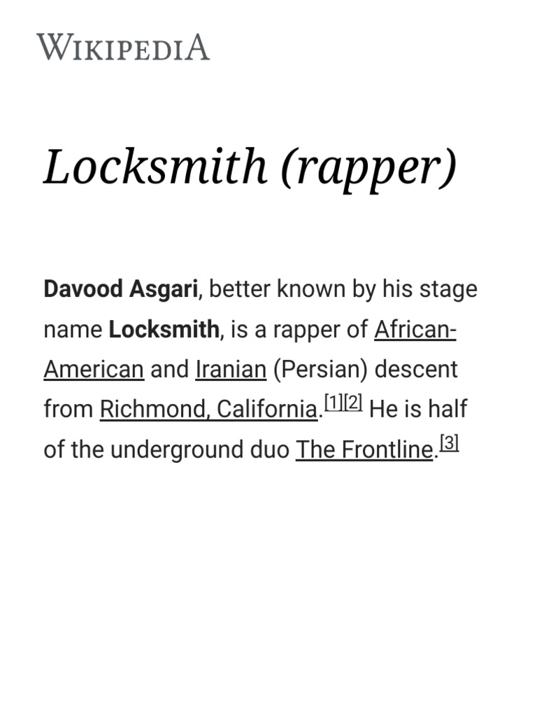 Locksmith (Rapper) | PDF | Hip Hop | African American Music
