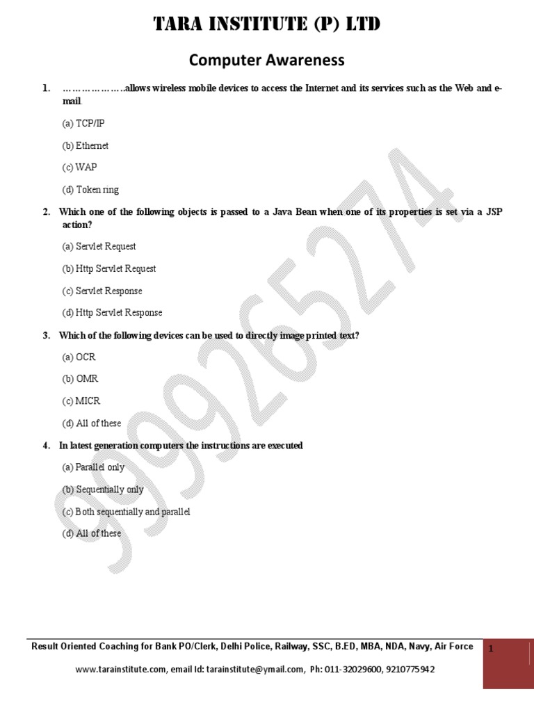 Computer Awareness | PDF | Personal Computers | Application Software