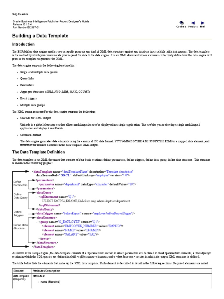 Oracle Business Intelligence Publisher Report Designer's Guide - Data ...