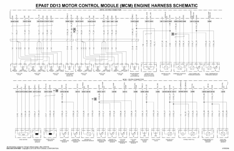 EPA07 DD13 Motor Control Module (MCM) Engine Harness (Page 1)