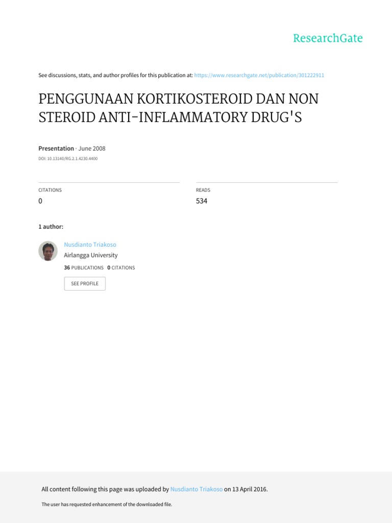 Penggunaan Kortikosteroid Dan Nsaid | PDF