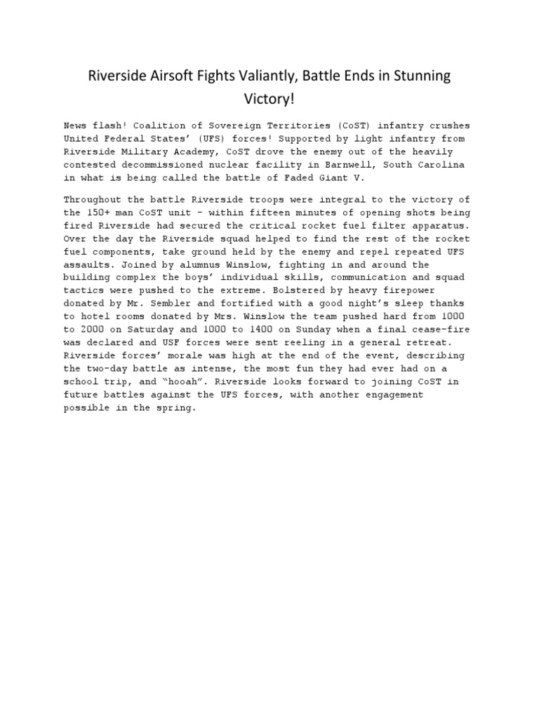 Faded Giant V After-Action Report | PDF