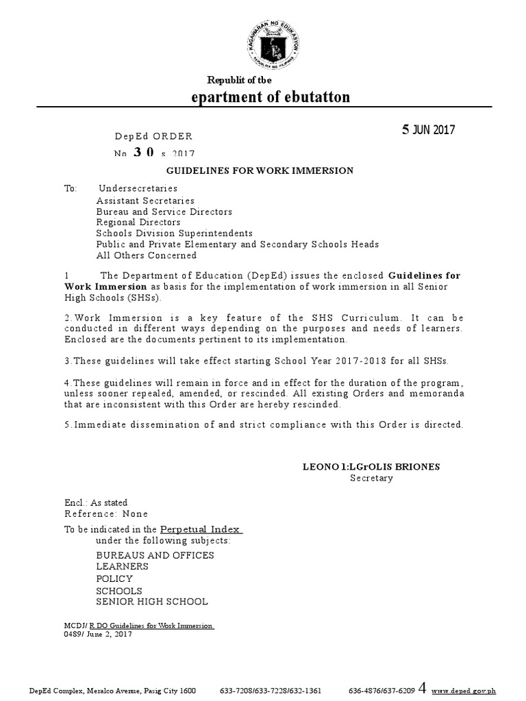 DO s2017 030 | PDF | Curriculum | Educational Assessment