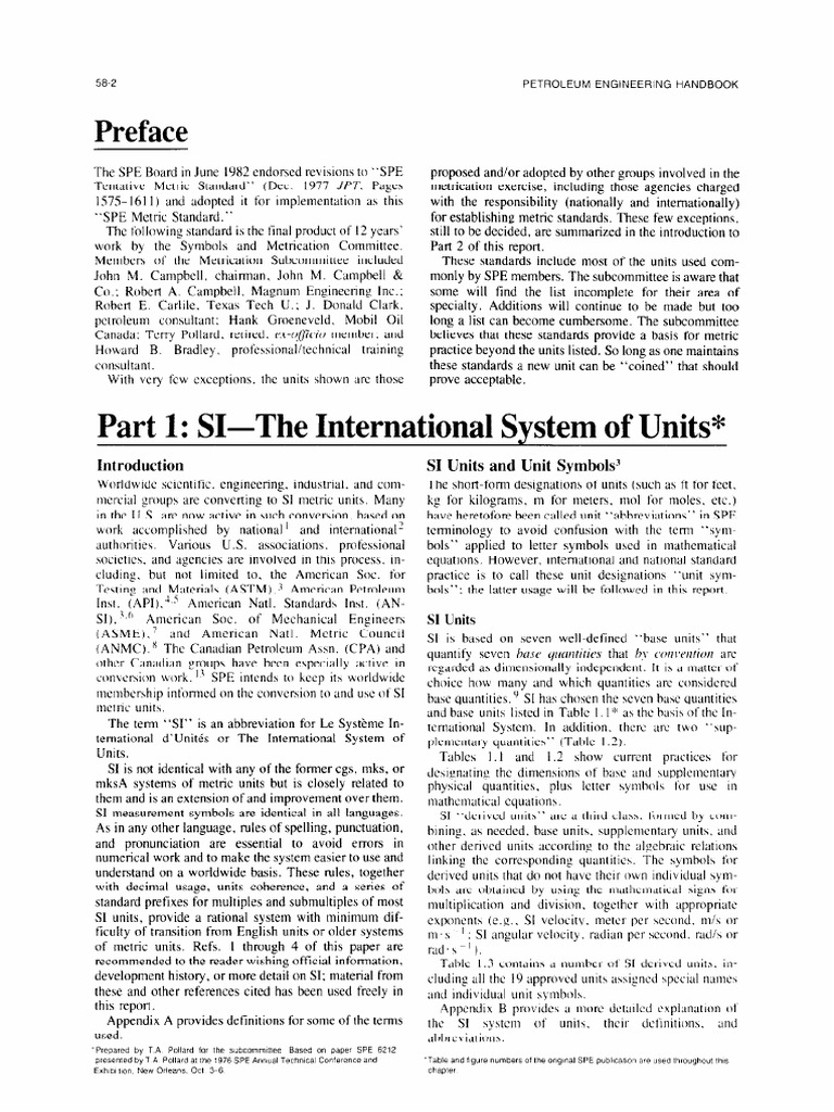 Appendix02 - The SI Metric System of Units and SPE Metric Standard PDF ...