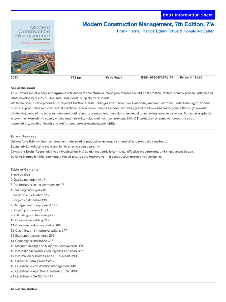 Modern Construction Develomnet | PDF | Construction Management ...