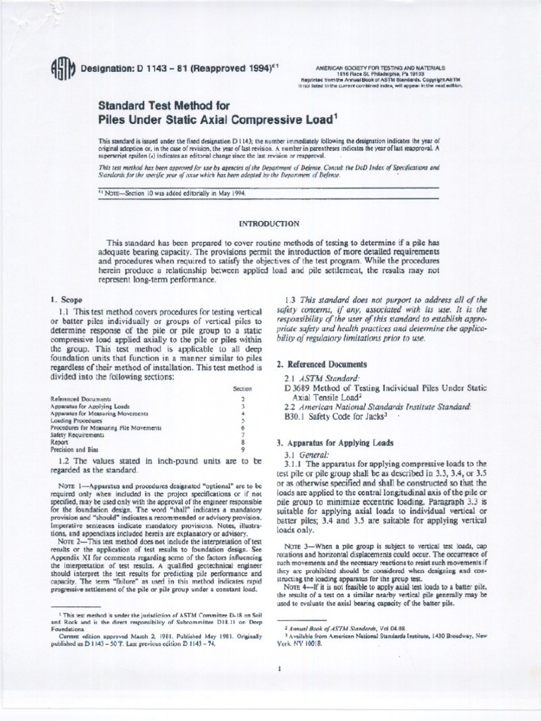 Astm D1143 | PDF