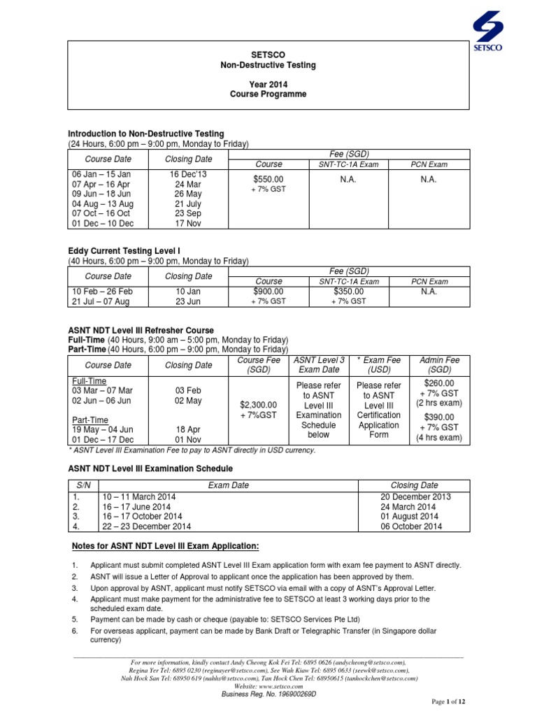 Setsco Training PDF | Download Free PDF | Test (Assessment) | Business