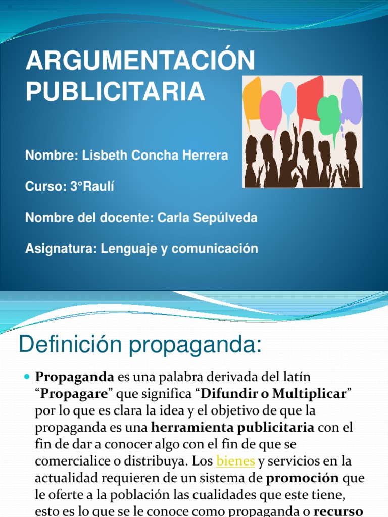 Argumentacion Publicitaria | PDF | Propaganda | Consumo (economía)
