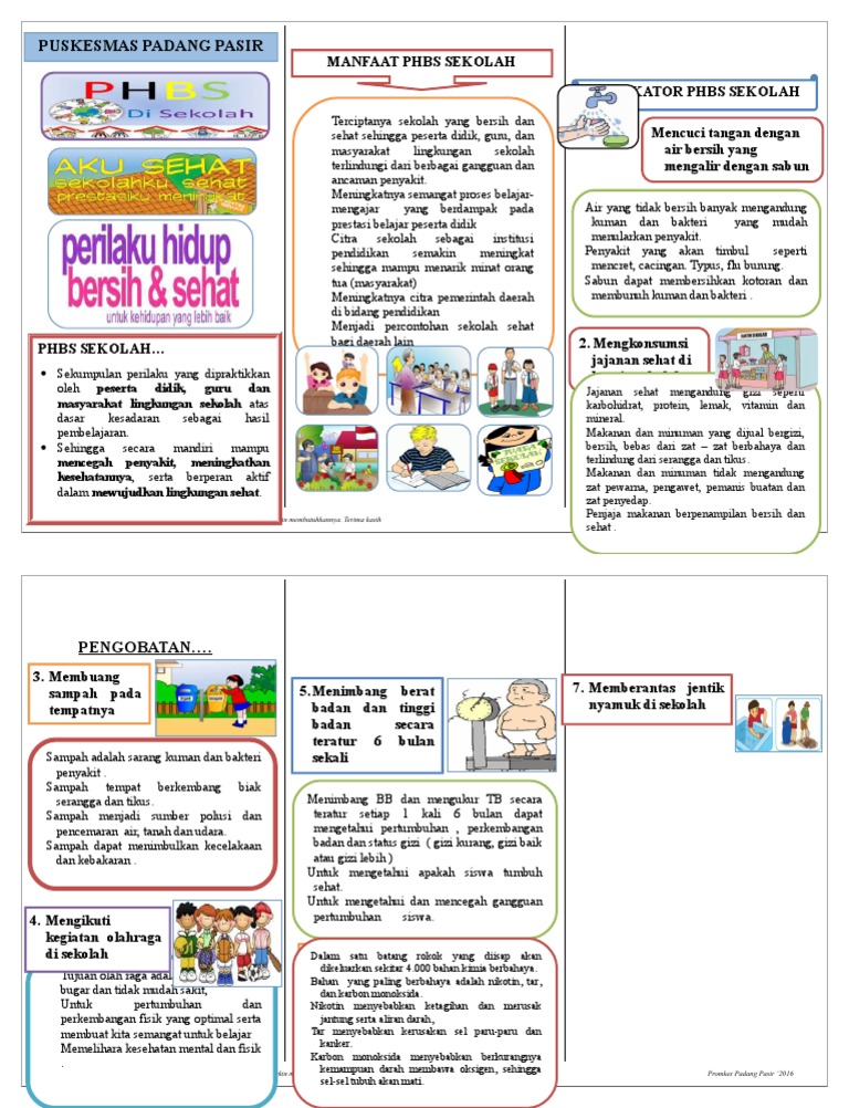 Leaflet Phbs Sekolah 2 | PDF