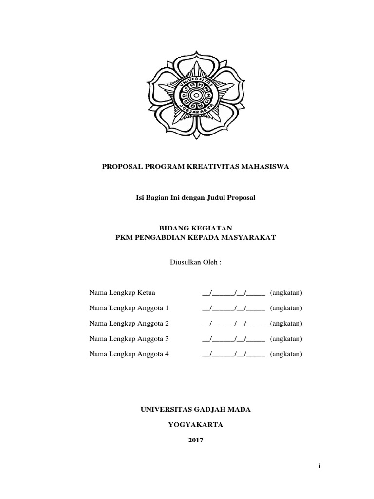 Template Proposal PKM-M 2017 | PDF