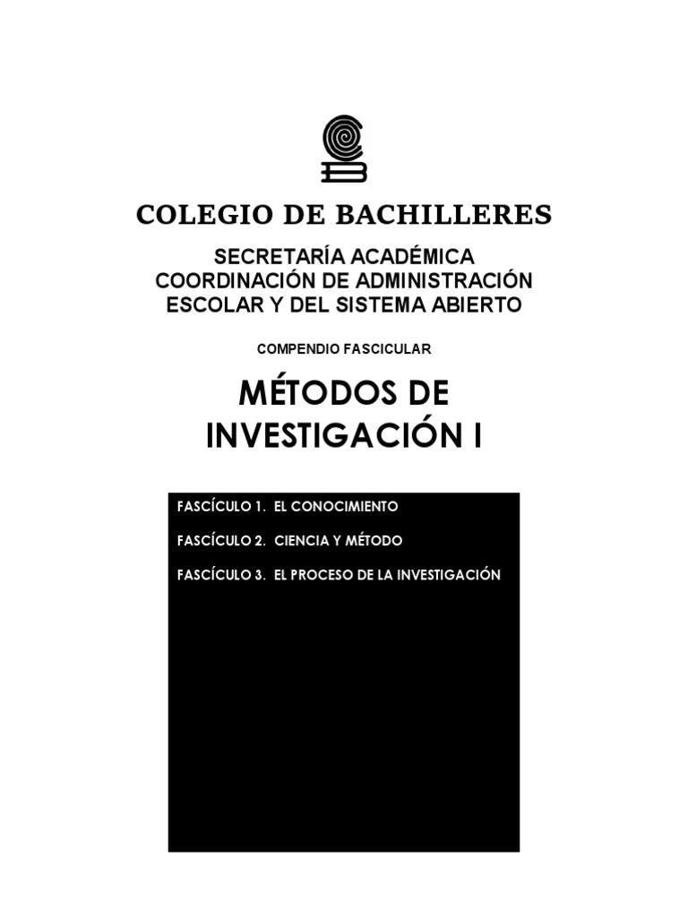 Met Inv 1 | PDF | Conocimiento | Percepción