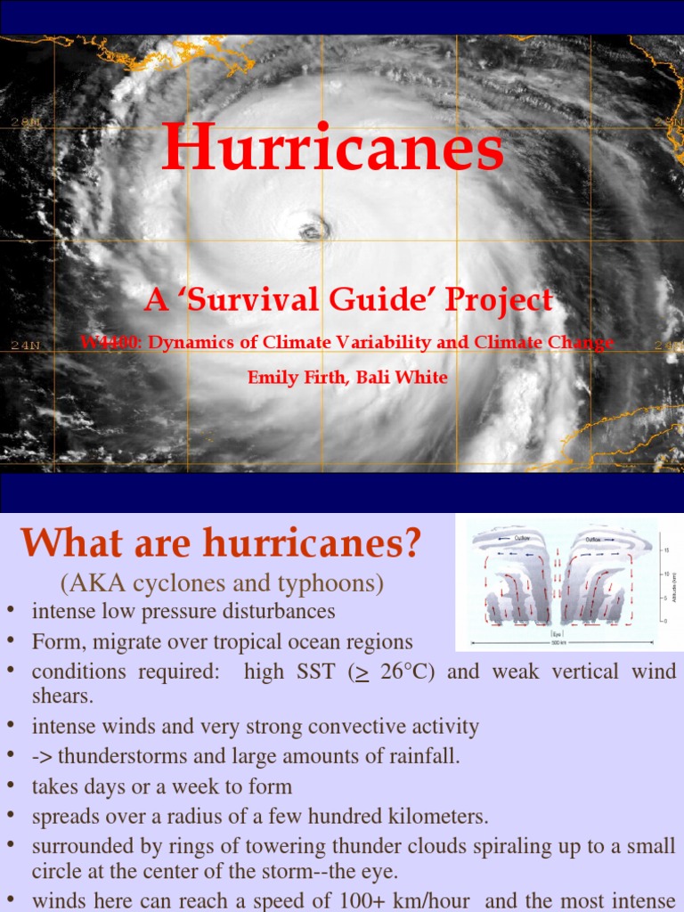 Hurricanes: A Survival Guide' Project | PDF | Sea Surface Temperature ...