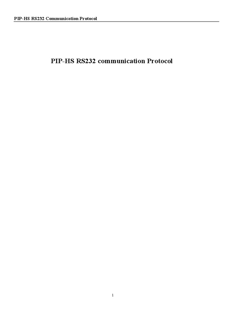 Rs232 Protocol | PDF | Battery Charger | Parameter (Computer Programming)