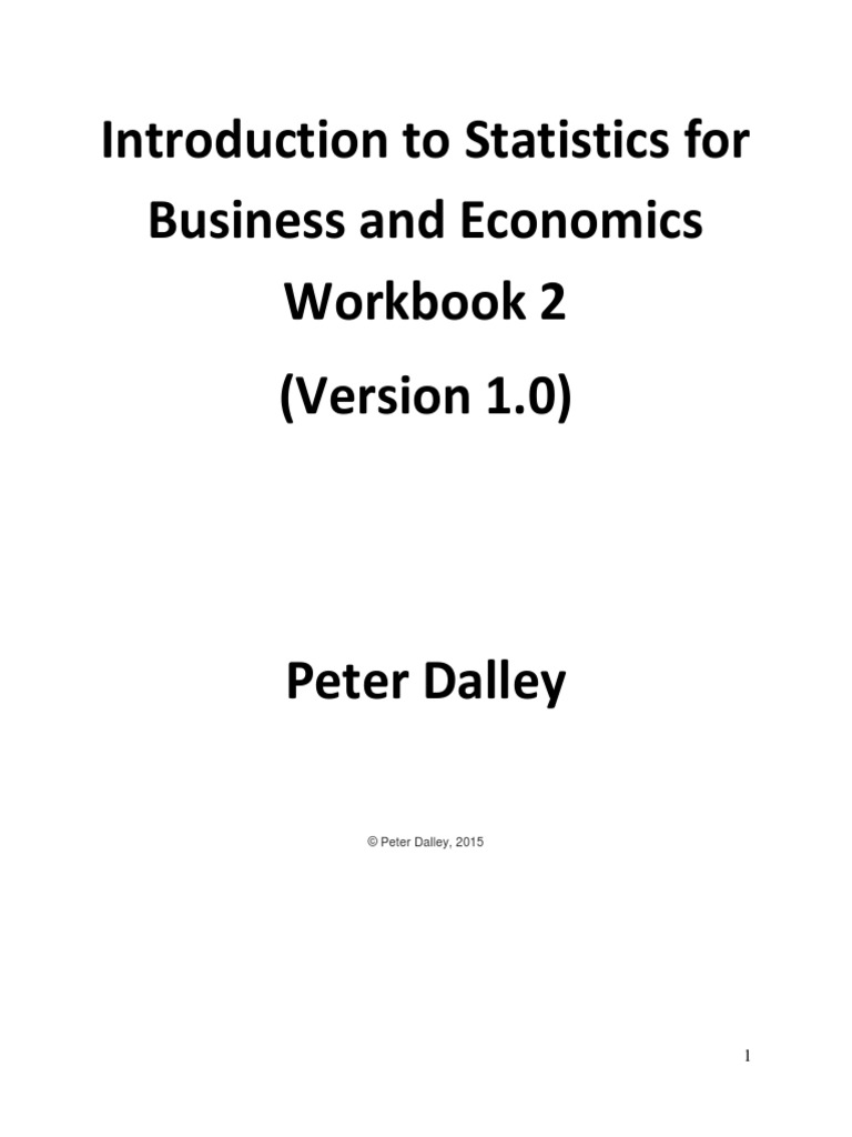 Statistics Two Workbook | PDF | Statistical Hypothesis Testing | P Value