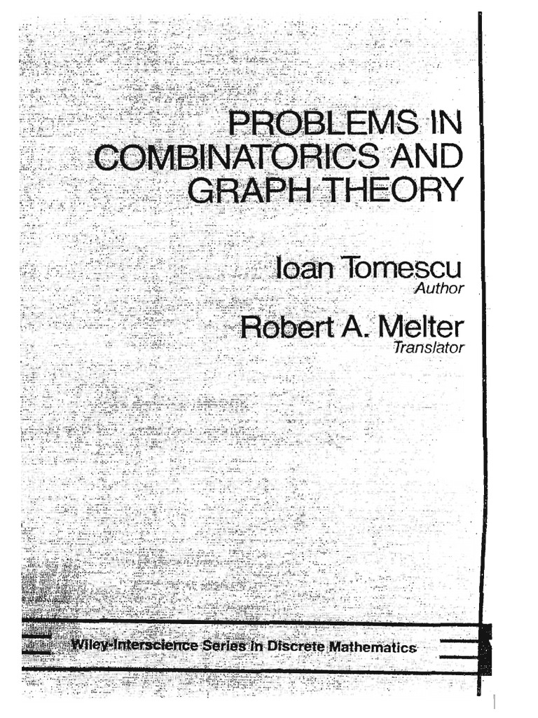 Tomescu Problems in Combinatorics | PDF | Vertex (Graph Theory) | Graph Theory