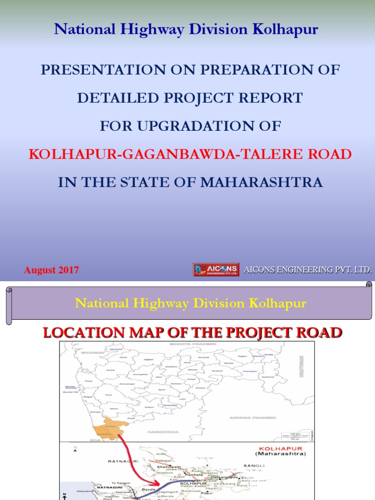 National Highway Division Kolhapur: Presentation On Preparation of ...