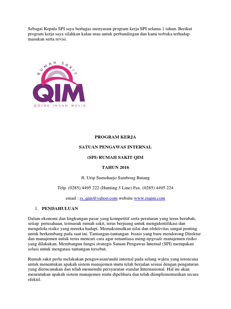 Program Kerja Audit | PDF