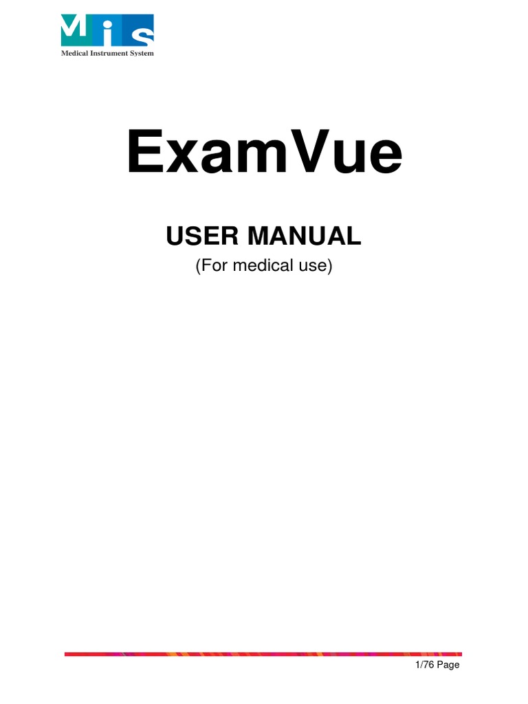ExamVue Medical User Manual - Rev01 | PDF | Button (Computing) | Computer Keyboard