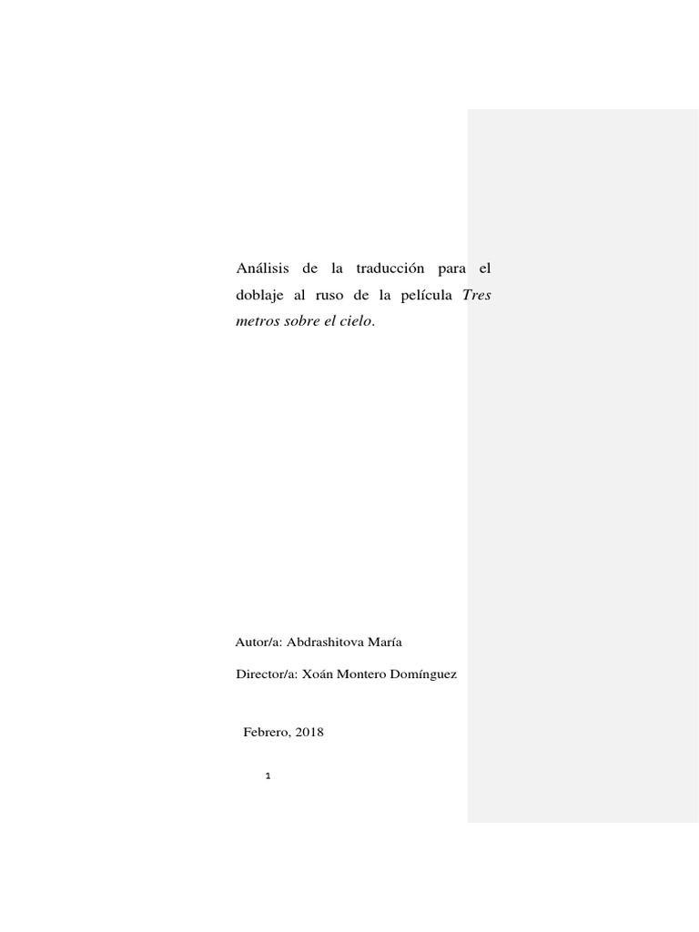 TFM | PDF | Traducciones | Guión
