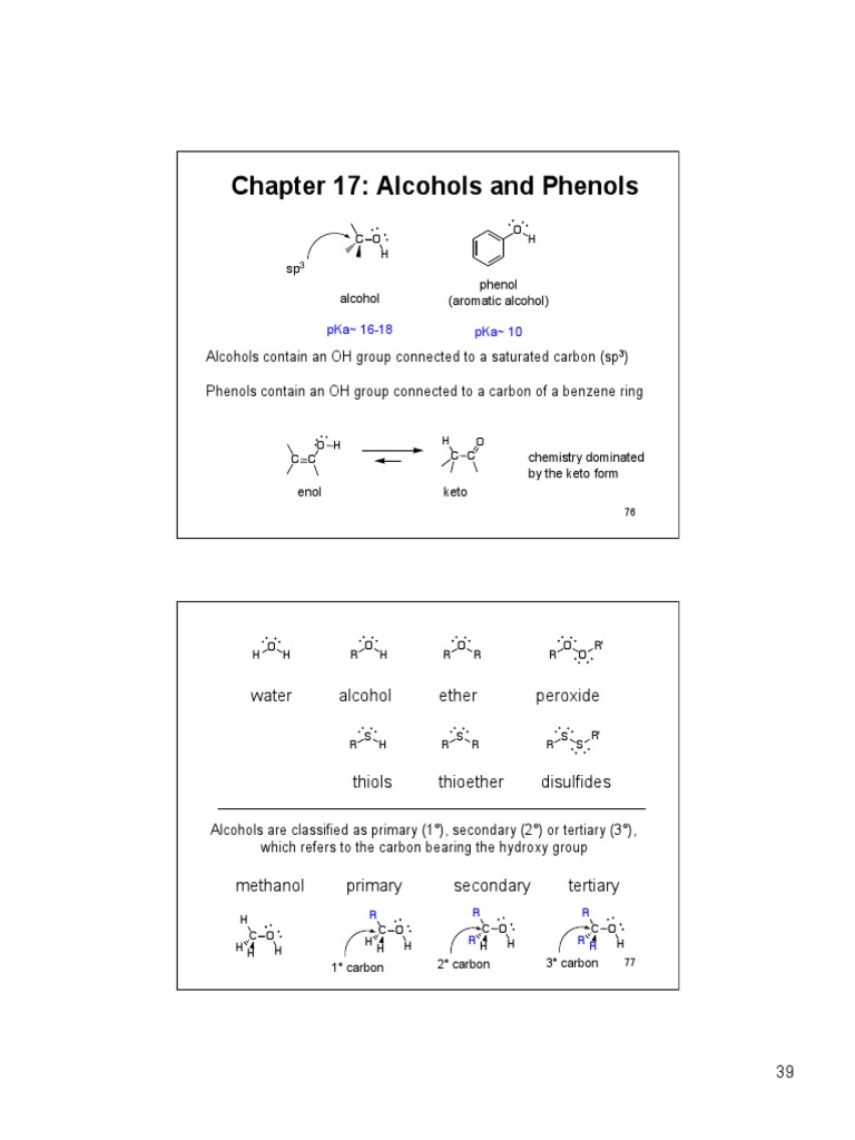 Phenol Vs Alcohol PDF | PDF | Alcohol | Ether