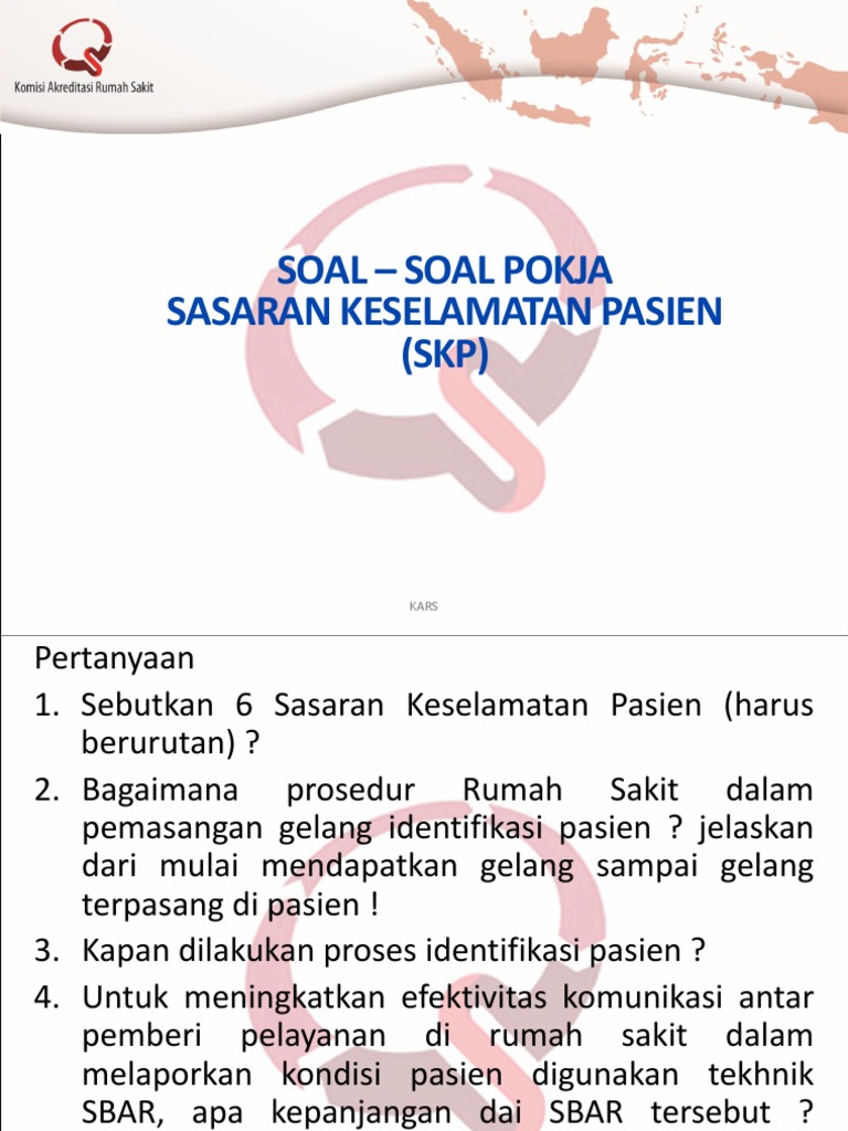 Daftar Pertanyaan Pokja SKP | PDF