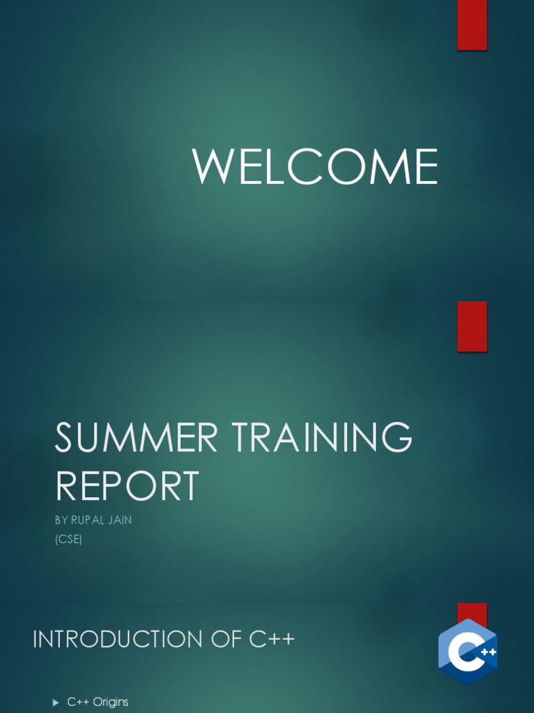 C++ Report | PDF | C++ | Object (Computer Science)
