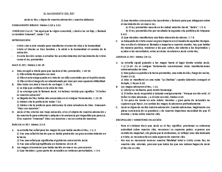 El Nacimiento Del Rey | PDF | Jesús | Cristo (título)