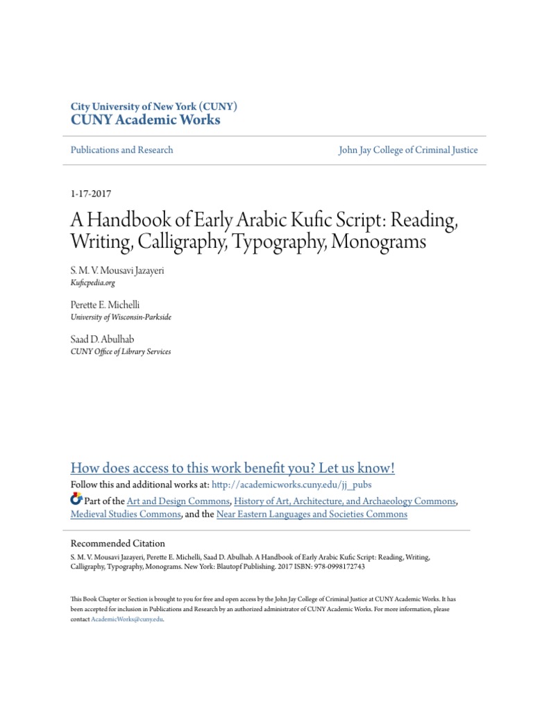 A Handbook of Early Arabic Kufic Script - Reading Writing Callig | PDF ...