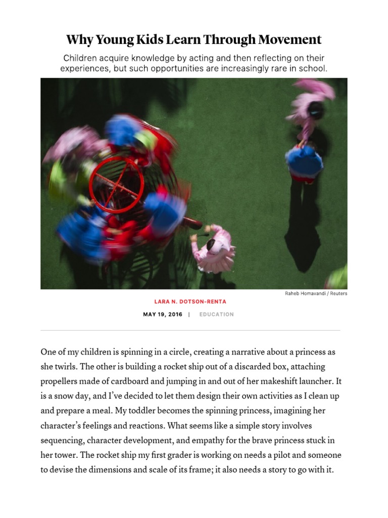 Why Movement Is Essential in Early Childhood - The Atlantic | PDF ...