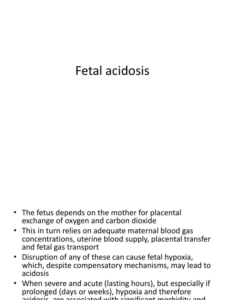Fetal Acidosis | PDF | Fetus | Placenta