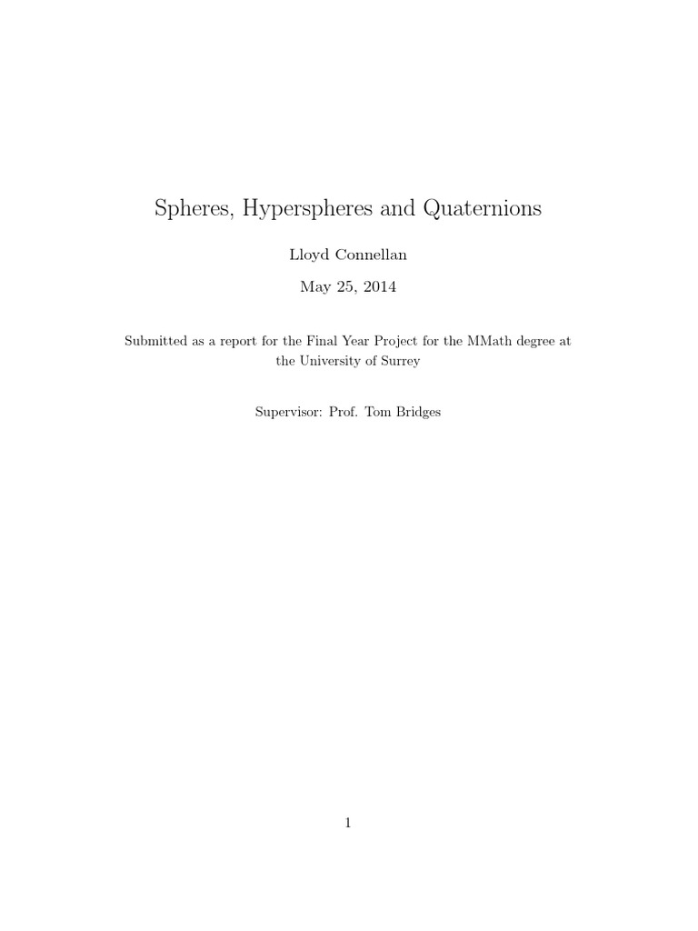 Spheres and Ehresmann Connection | PDF | Derivative | Vector Space