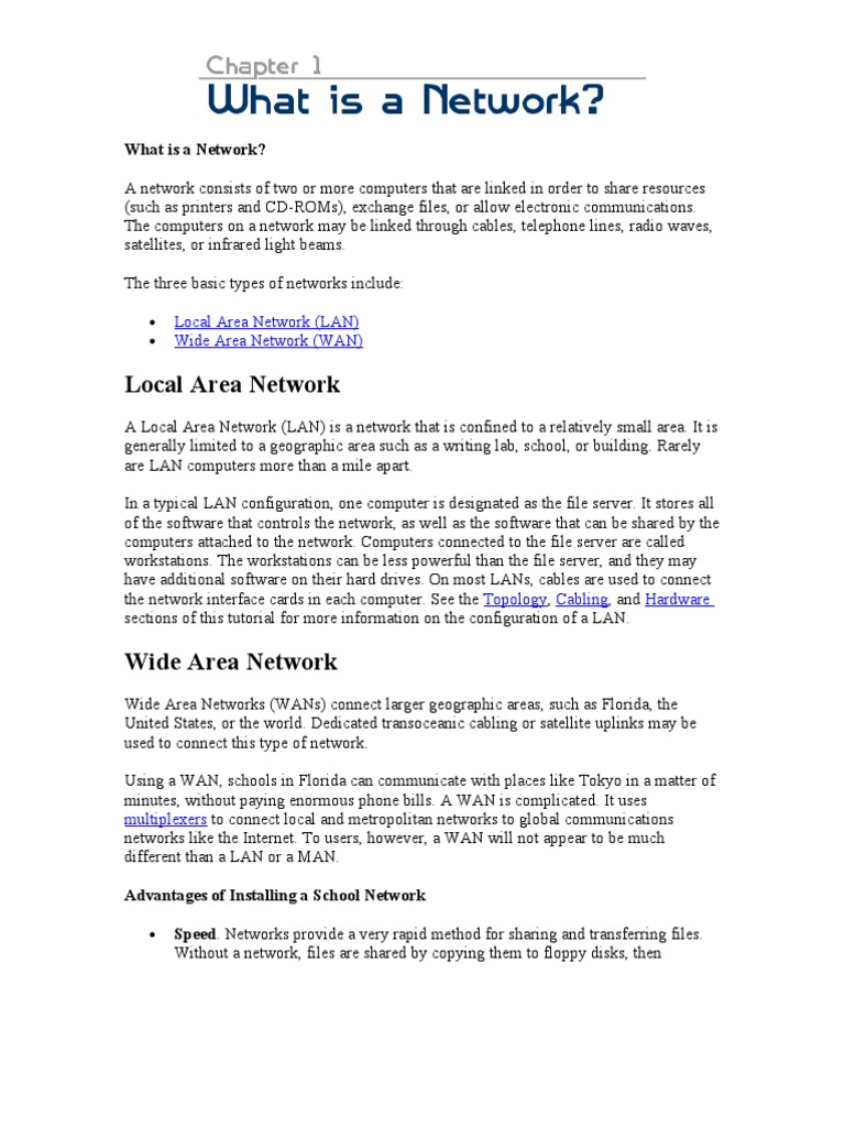 What Is A Network | PDF | Network Topology | Ethernet